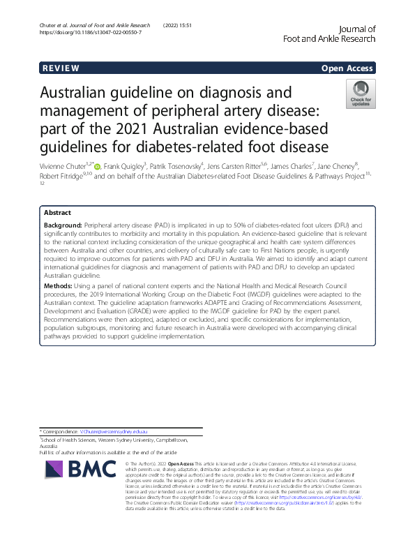 (PDF) Australian guideline on diagnosis and management of peripheral ...