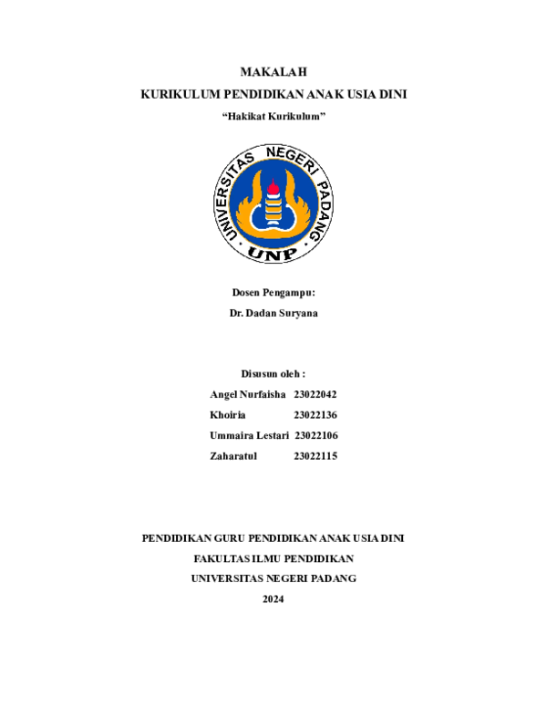 (DOC) MAKALAH KEL 1 KURIKULUM PAUD