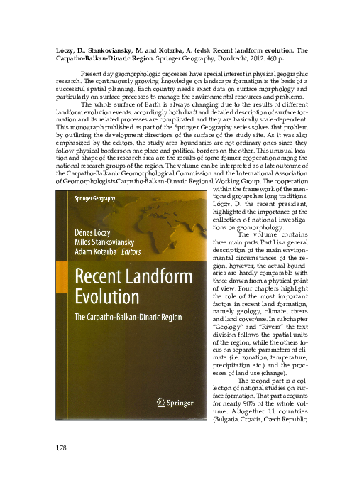 (PDF) Recent Landform Evolution