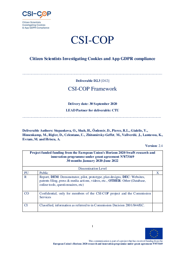 (PDF) CSI-COP Framework for Engaging Citizen Scientists