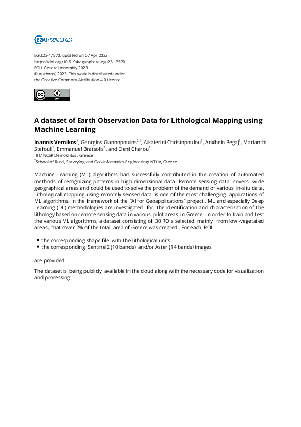 (PDF) A dataset of Earth Observation Data for Lithological Mapping using Machine Learning ...