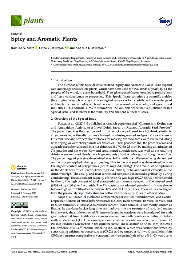 (PDF) Spicy and Aromatic Plants
