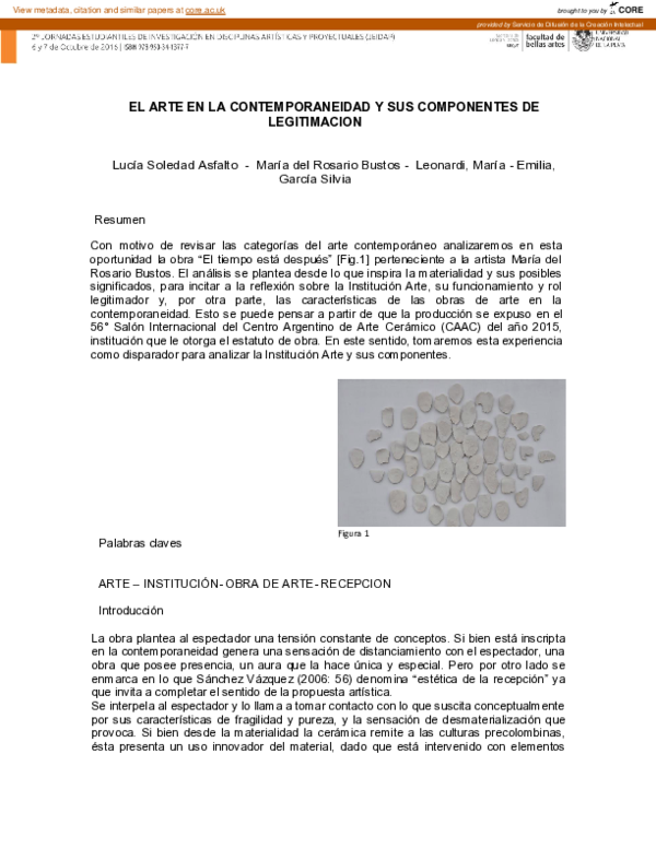 (PDF) El arte en la contemporaneidad y sus componentes de legitimación (PDF) El arte en la contemporaneidad y sus componentes de legitimación