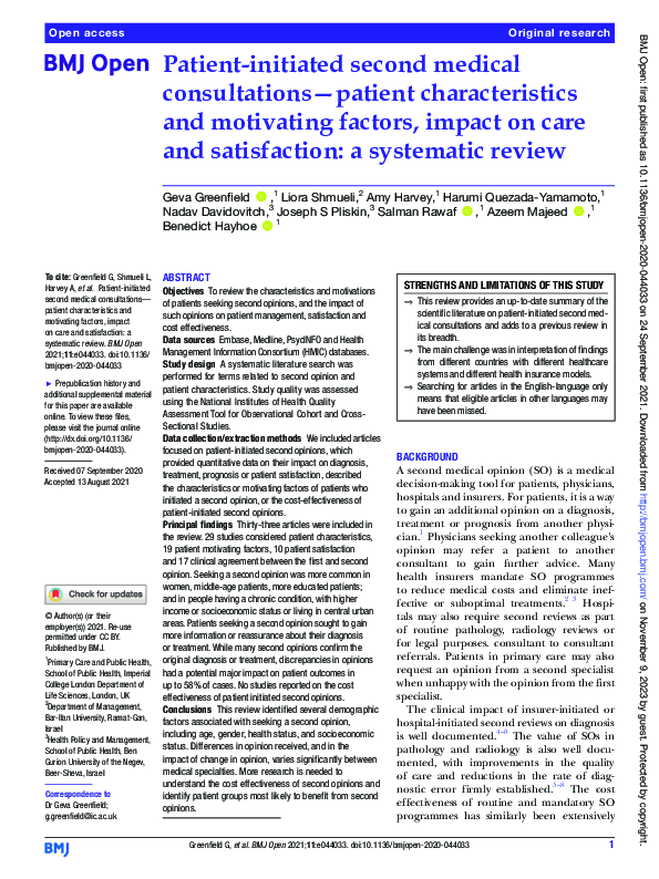 (PDF) Patient-initiated second medical consultations—patient ...