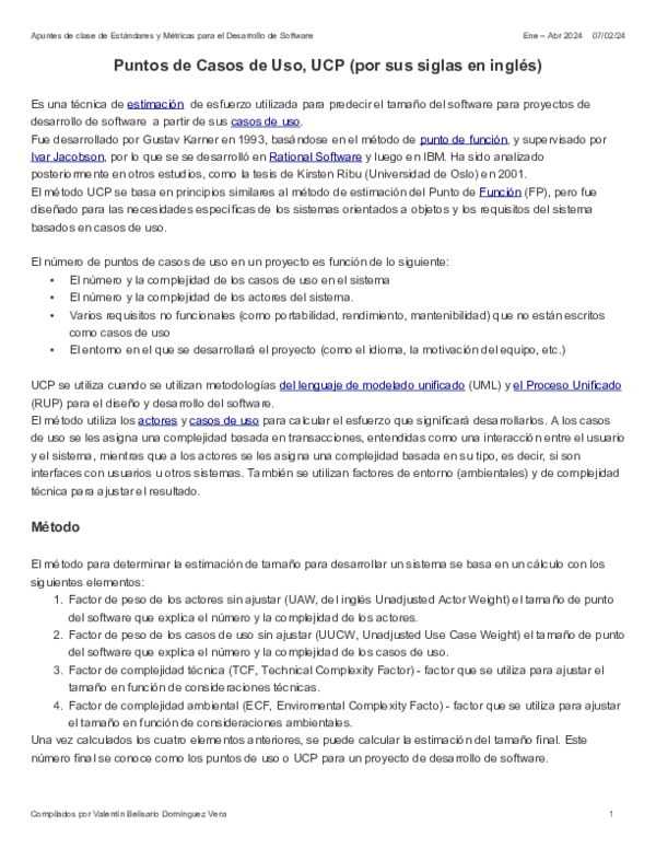 (PDF) Class Notes Use Case Points
