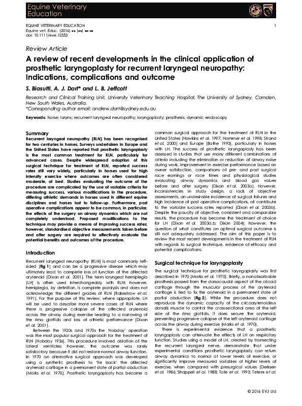 (PDF) A review of recent developments in the clinical application of ...