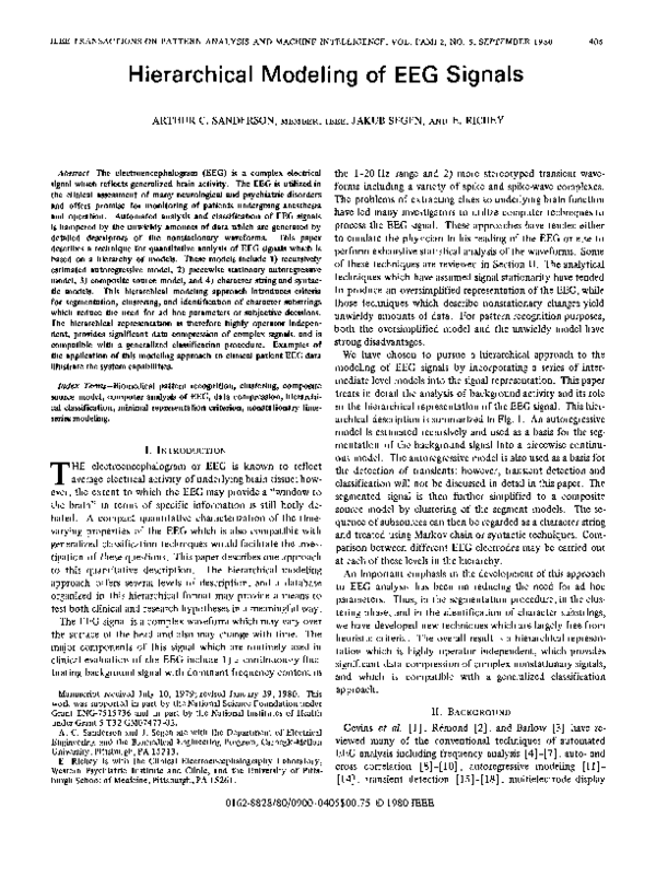 (PDF) Hierarchical modeling of EEG signals