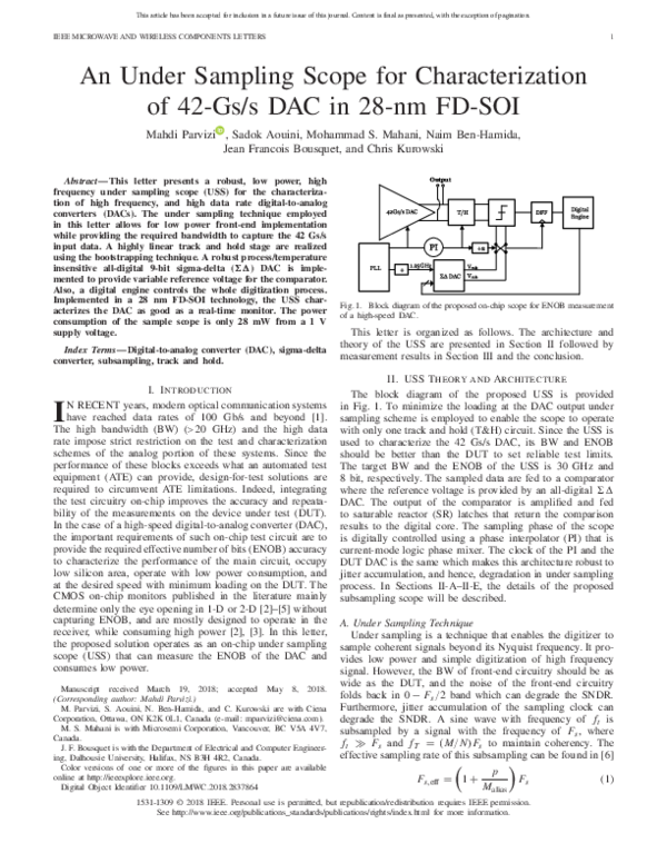 (PDF) An Under Sampling Scope for Characterization of 42-Gs/s DAC in 28 ...