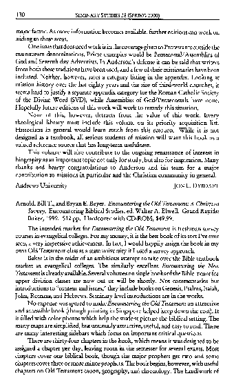 (PDF) Encountering the Old Testament: A Christian Survey [review ...