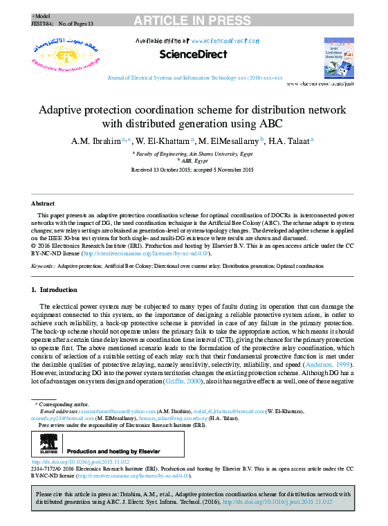 (PDF) Adaptive Protection Coordination Scheme for Distribution System ...