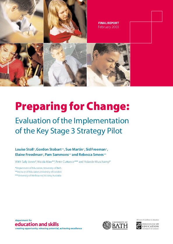 (PDF) Preparing for change: Evaluation of the implementation of the key ...