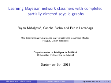 (PDF) Learning Bayesian network classifiers with completed partially directed acyclic graphs