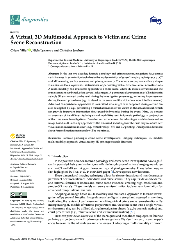 (PDF) A Virtual, 3D Multimodal Approach to Victim and Crime Scene ...