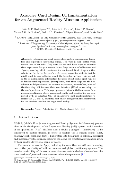 (PDF) Adaptive Card Design UI Implementation for an Augmented Reality ...