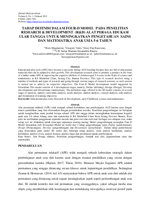 (PDF) Tahap Definisi Dalam Four-D Model Pada Penelitian Research ...