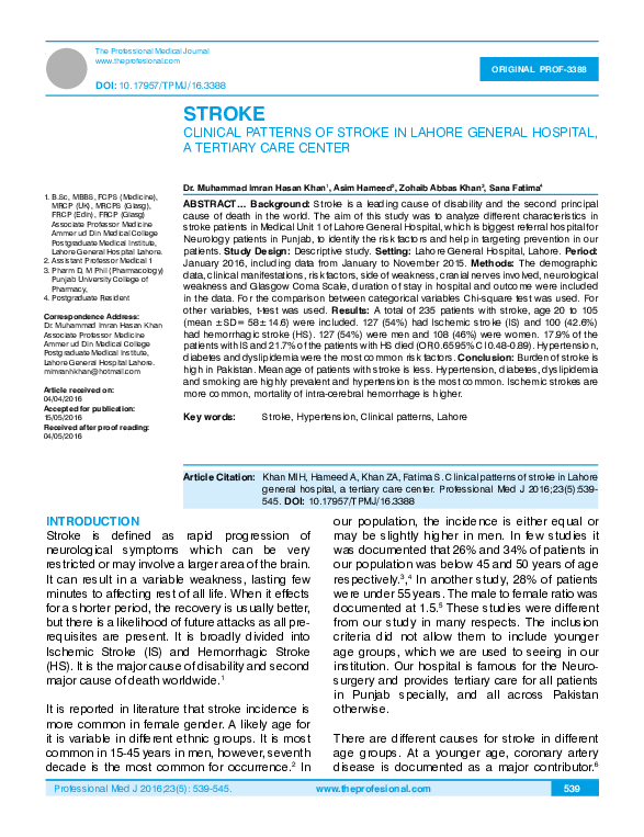 (PDF) Stroke
