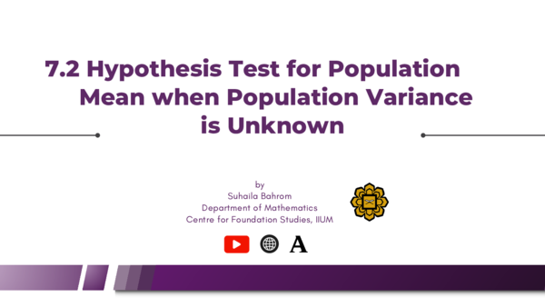 (PDF) Hypothesis Test for Population Mean when Population Variance is ...
