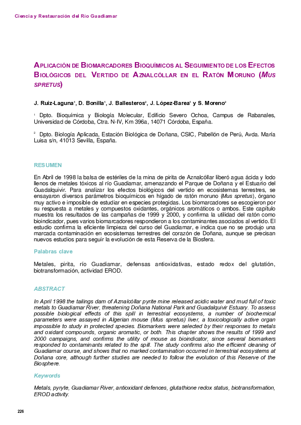 (PDF) Aplicación de biomarcadores bioquímicos al seguimiento de los ...