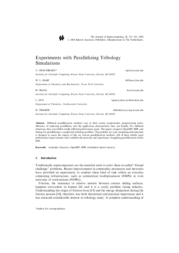 Pdf Parallel Implementation Of A Least Squares Spectral Element Solver For Incompressible Flow