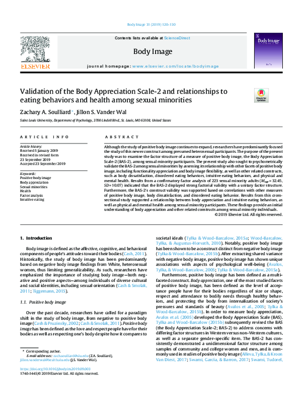 (PDF) BAS-2 Validation and Eating Behaviors in LGBTQ+