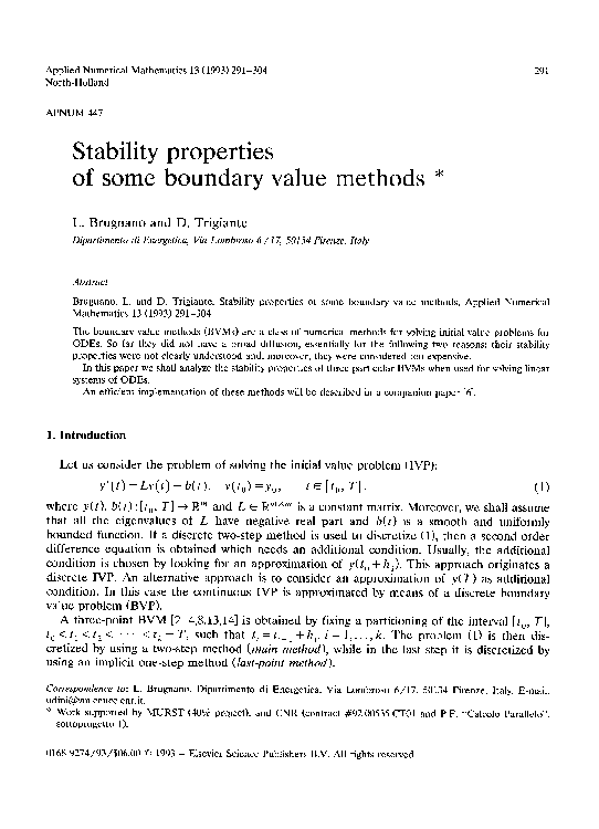 (PDF) Boundary Value Methods