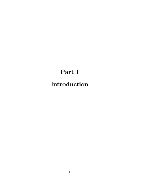 (PDF) Part I: Introduction