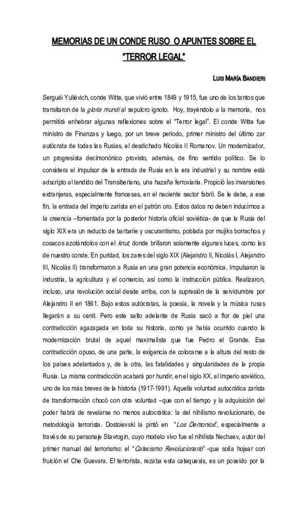 (DOC) WITTE ¿Puede hablarse de "Terrorismo de Estado"?