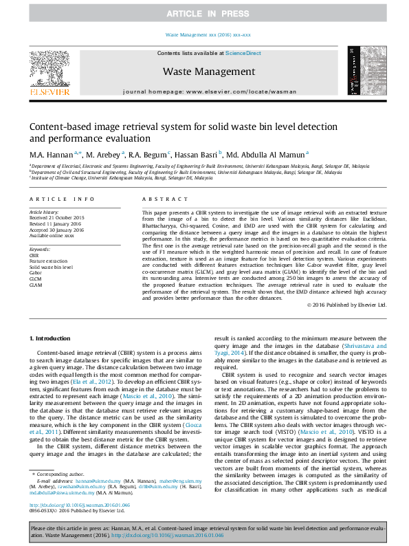 (PDF) Content-based image retrieval system for solid waste bin level detection and performance ...