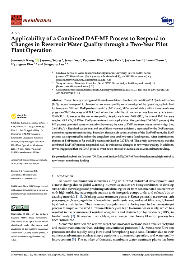 (PDF) Applicability of a Combined DAF-MF Process to Respond to Changes ...