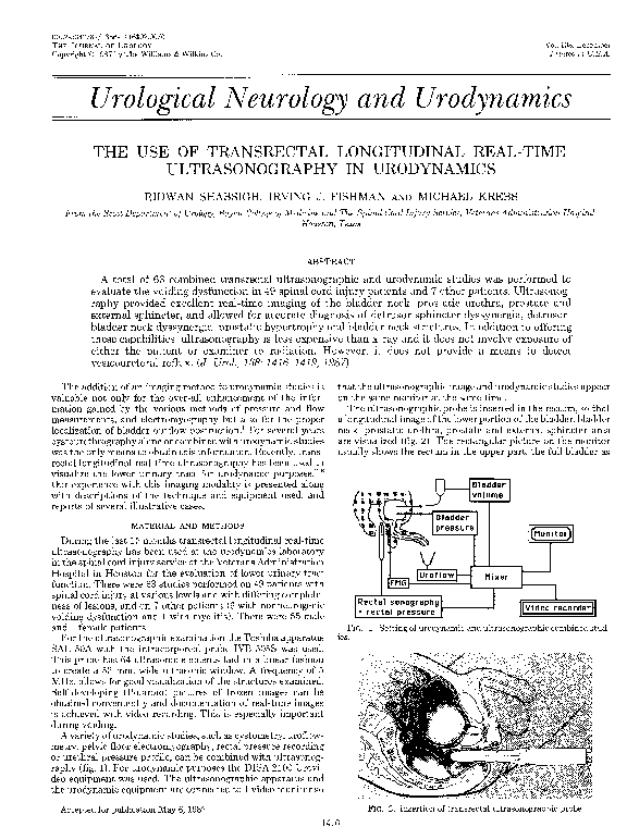 (PDF) The Use of Transrectal Longitudinal Real-Time Ultrasonography in ...