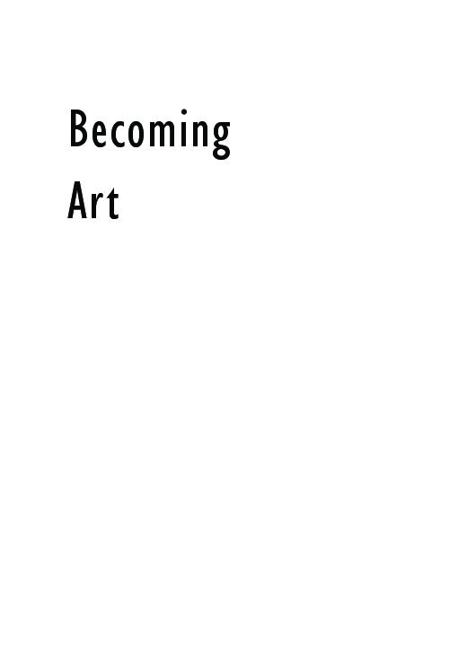 (PDF) Becoming Art