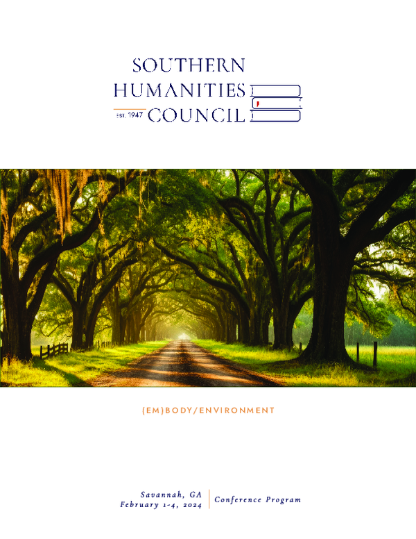 (PDF) 2024 Southern Humanities Conference: (em)body/environment ...
