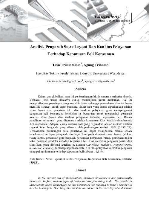 (PDF) Analisis Pengaruh Store Layout Dan Kualitas Pelayanan Terhadap Keputusan Beli Konsumen