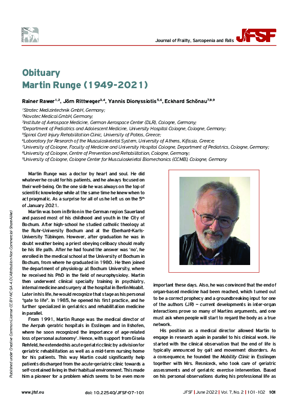 (PDF) Martin Runge (1949-2021)