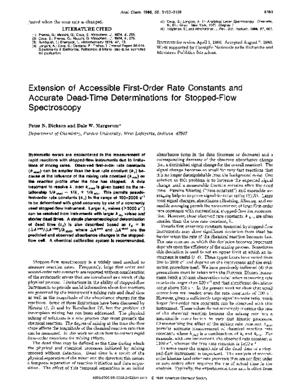 (PDF) Extension of accessible first-order rate constants and accurate ...