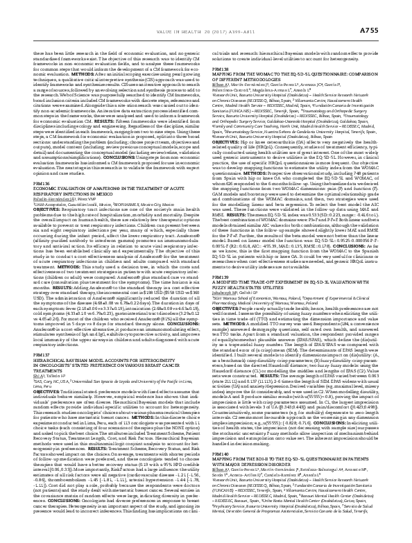 (PDF) Mapping From The Womac To The EQ-5D-5L Questionnaire: Comparison ...