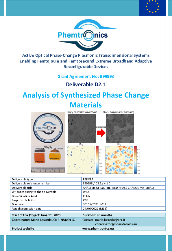 (PDF) Analysis of Synthesized Phase Change Materials