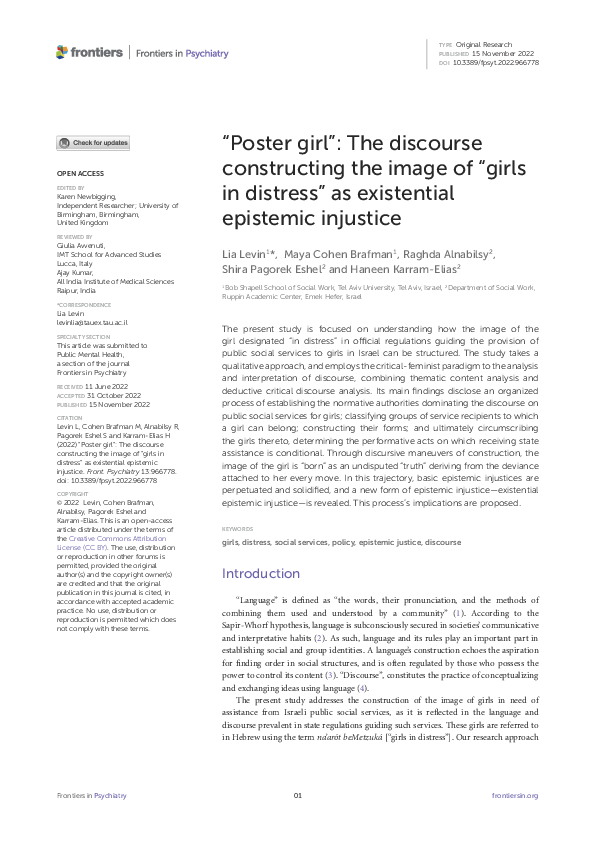 (PDF) “Poster girl”: The discourse constructing the image of “girls in ...