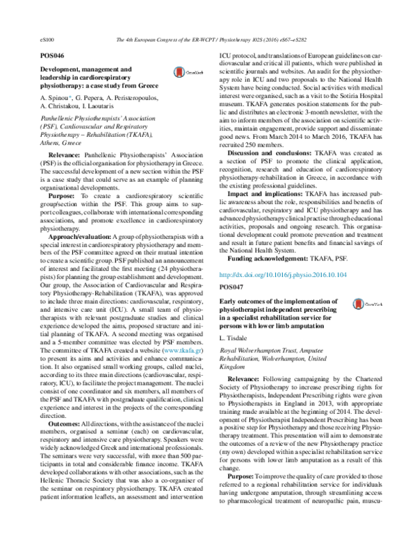 (PDF) Development, management and leadership in cardiorespiratory physiotherapy: a case study ...