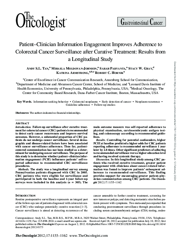 (PDF) Patient–Clinician Information Engagement Improves Adherence to ...