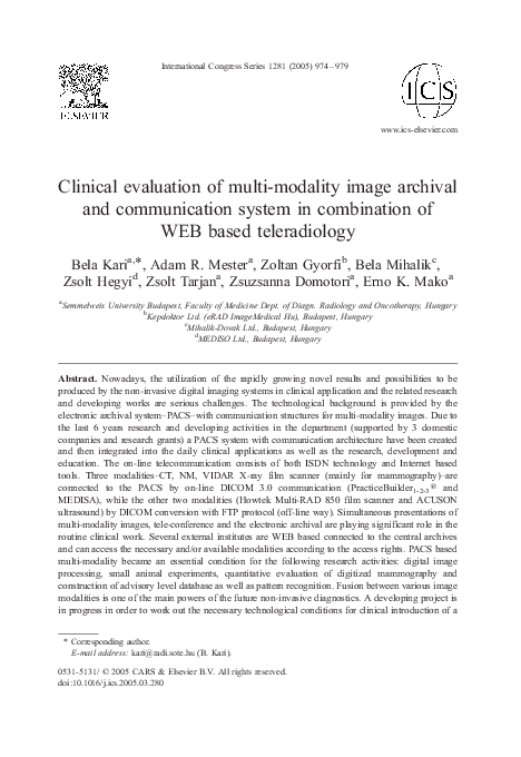 (PDF) Clinical evaluation of multi-modality image archival and communication system in ...