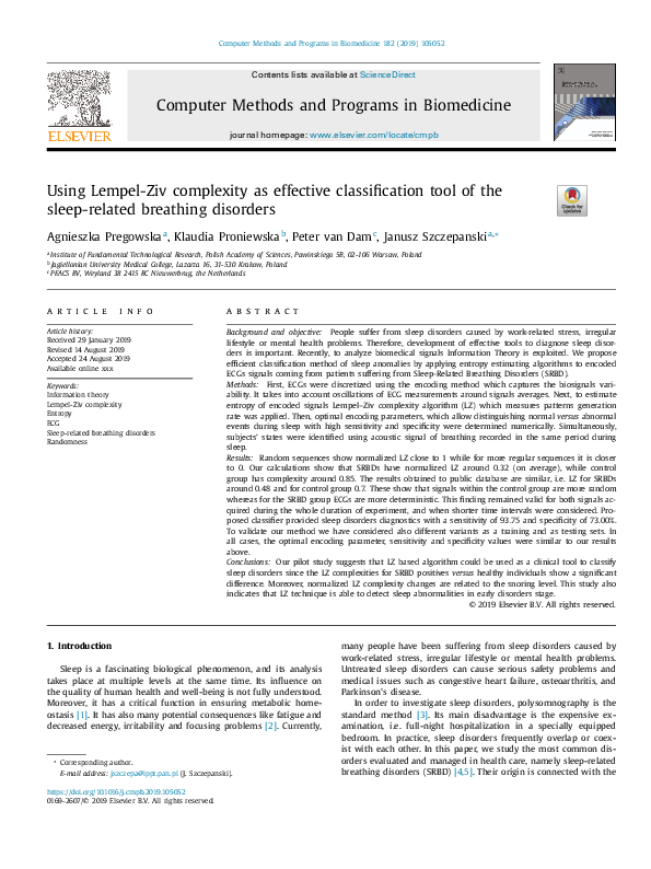(PDF) Using Lempel-Ziv complexity as effective classification tool of the sleep-related ...