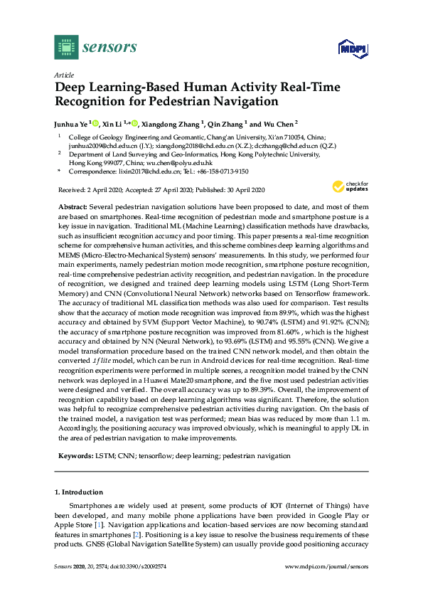 (PDF) Deep Learning-Based Human Activity Real-Time Recognition for Pedestrian Navigation ...