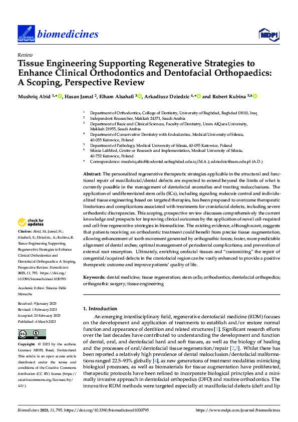 (PDF) Tissue Engineering Supporting Regenerative Strategies to Enhance ...
