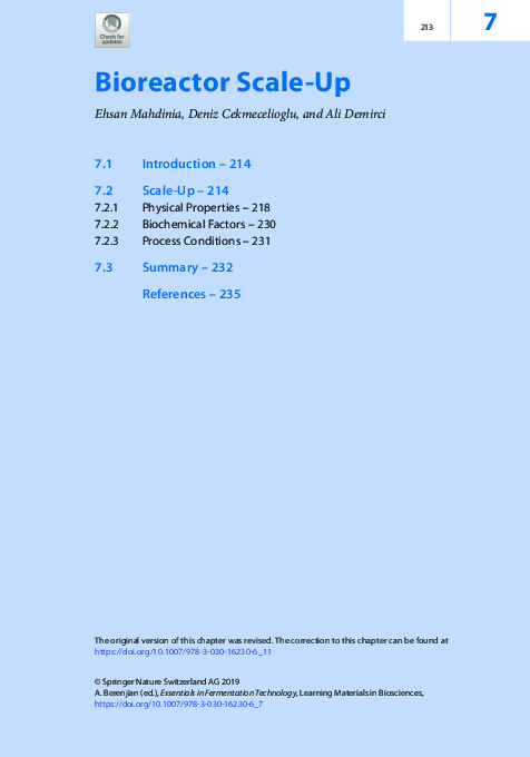 (PDF) Bioreactor Scale-Up
