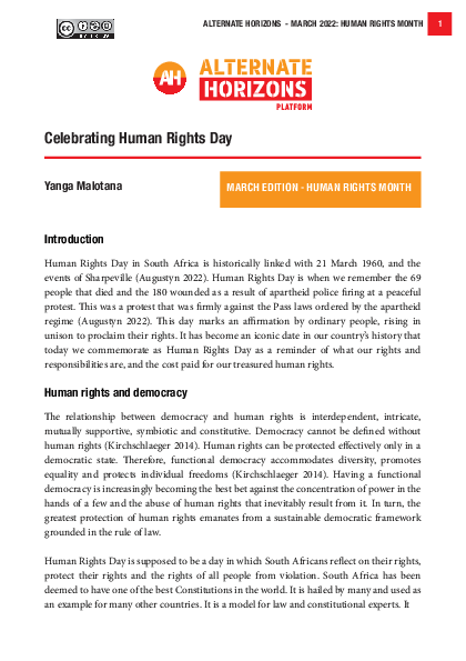 (PDF) Celebrating Human Rights Day