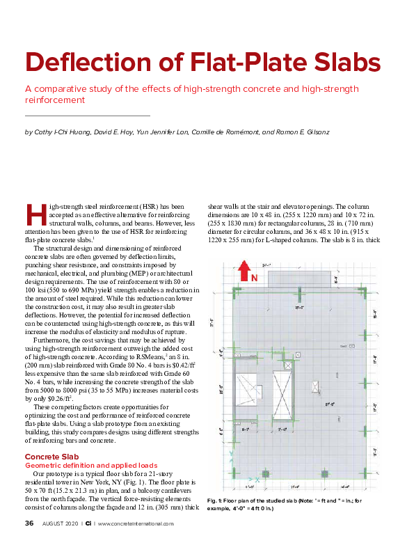 (PDF) Deflection of Flat-Plate Slabs