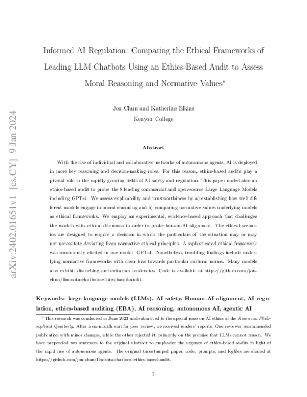 (PDF) Informed AI Regulation: Comparing the Ethical Frameworks of ...