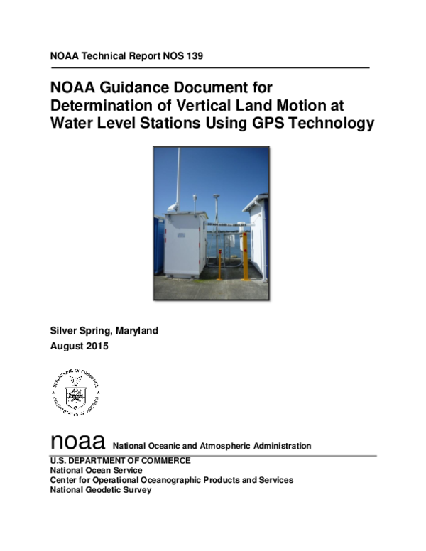 (PDF) NOAA Guidance Document for Determination of Vertical Land Motion ...
