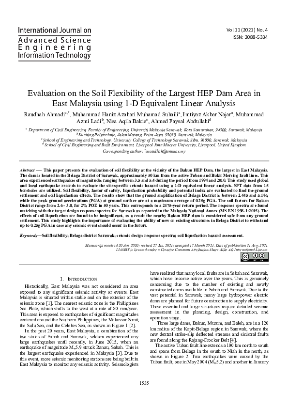 (PDF) Evaluation on the Soil Flexibility of the Largest HEP Dam Area in ...